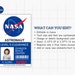 NASA Astronaut ID Badge Template , Name Badge, Space Astronaut Prop for ...