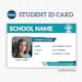 Student ID Card Template, Editable School ID, Homeschool Teacher Badge ...