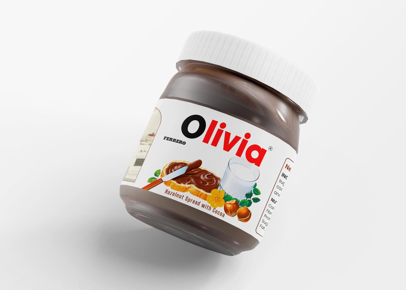 Personalized Nutella Jar Labels, Custom Hazelnut Spread Labels ...