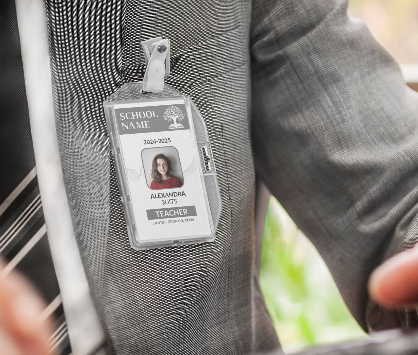 Teacher ID Card Template | Customizable Template | Custom Teacher ID ...