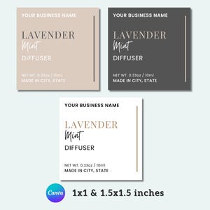 Car Diffuser Label Template, Printable Oil Fragrance Bottle Label ...