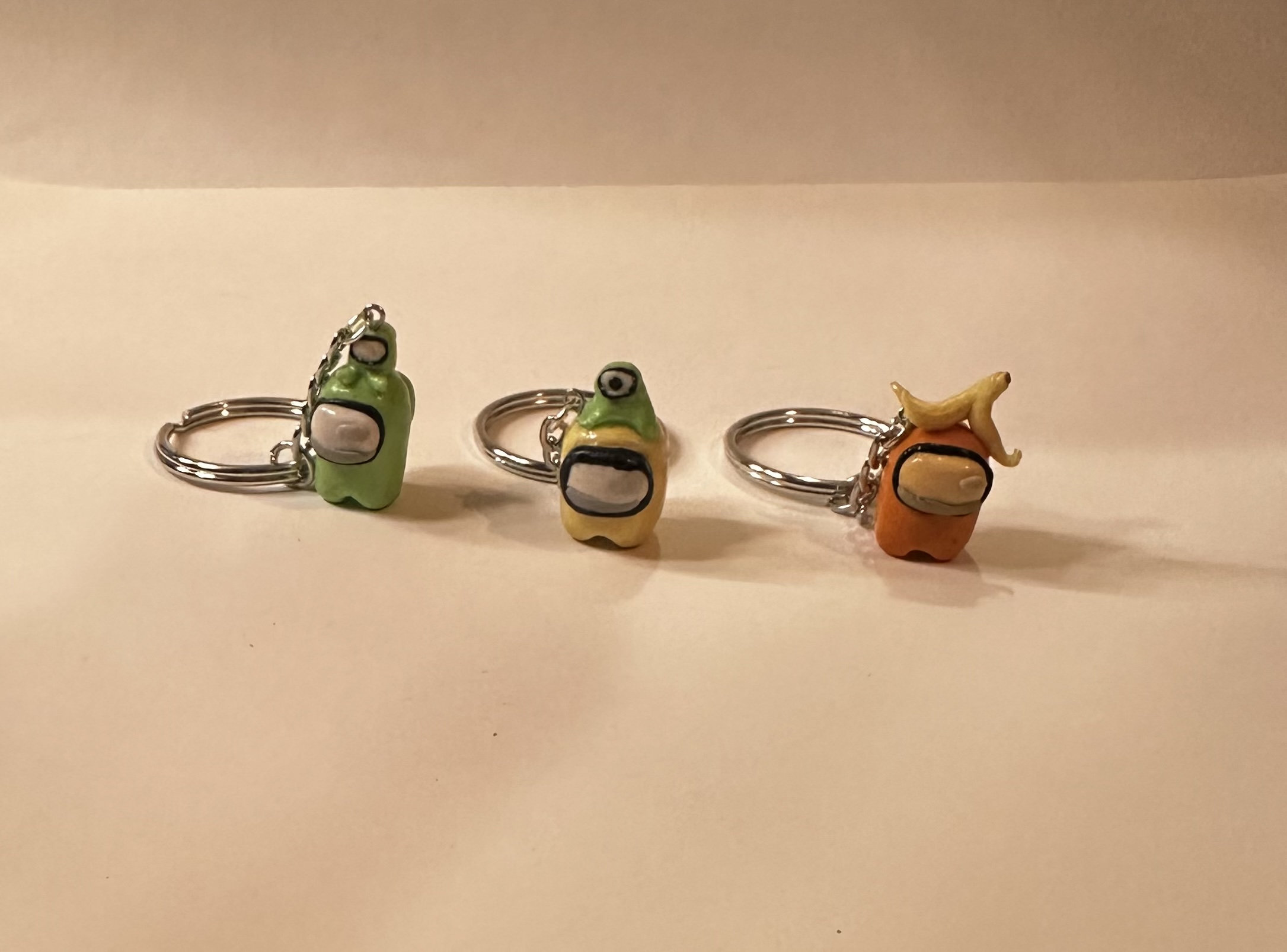 Cute Among Us Character Keychains - Etsy