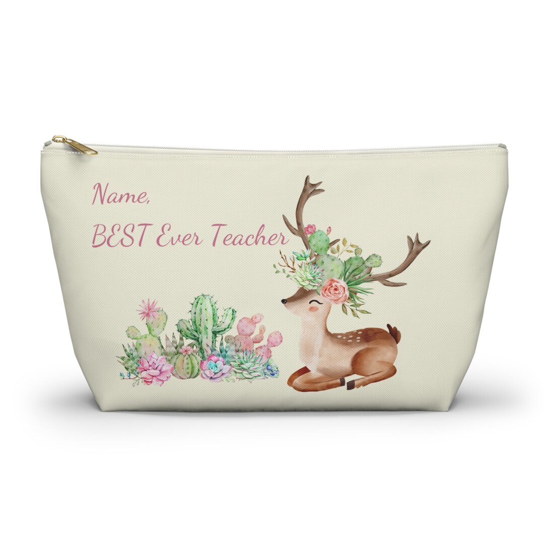 Personalised T Bottom Pouch With Input Teacher Name for Best - Etsy