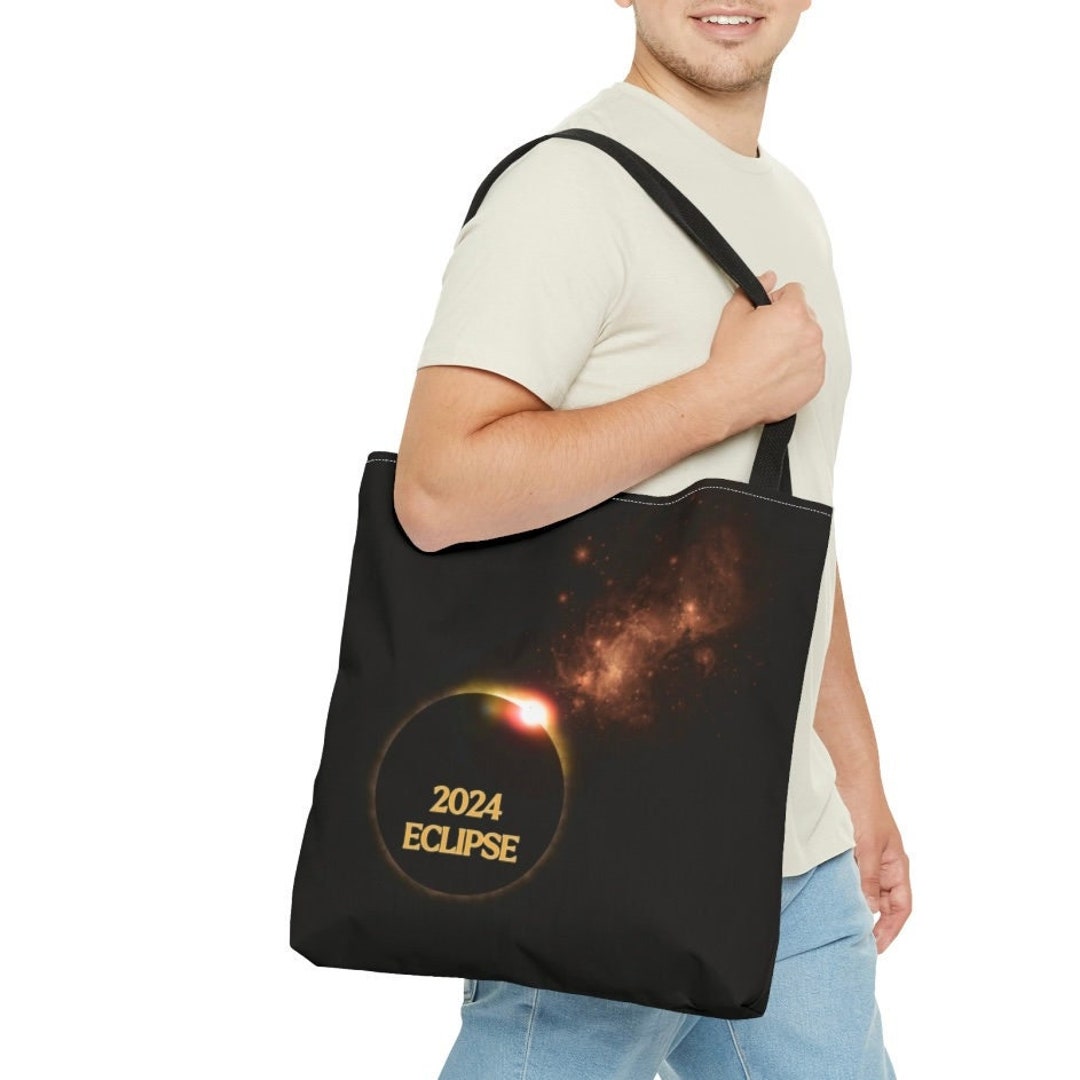Tote Bag With Year 2024 Solar Eclipse for Eclipse Viewer. Cute 2024 ...