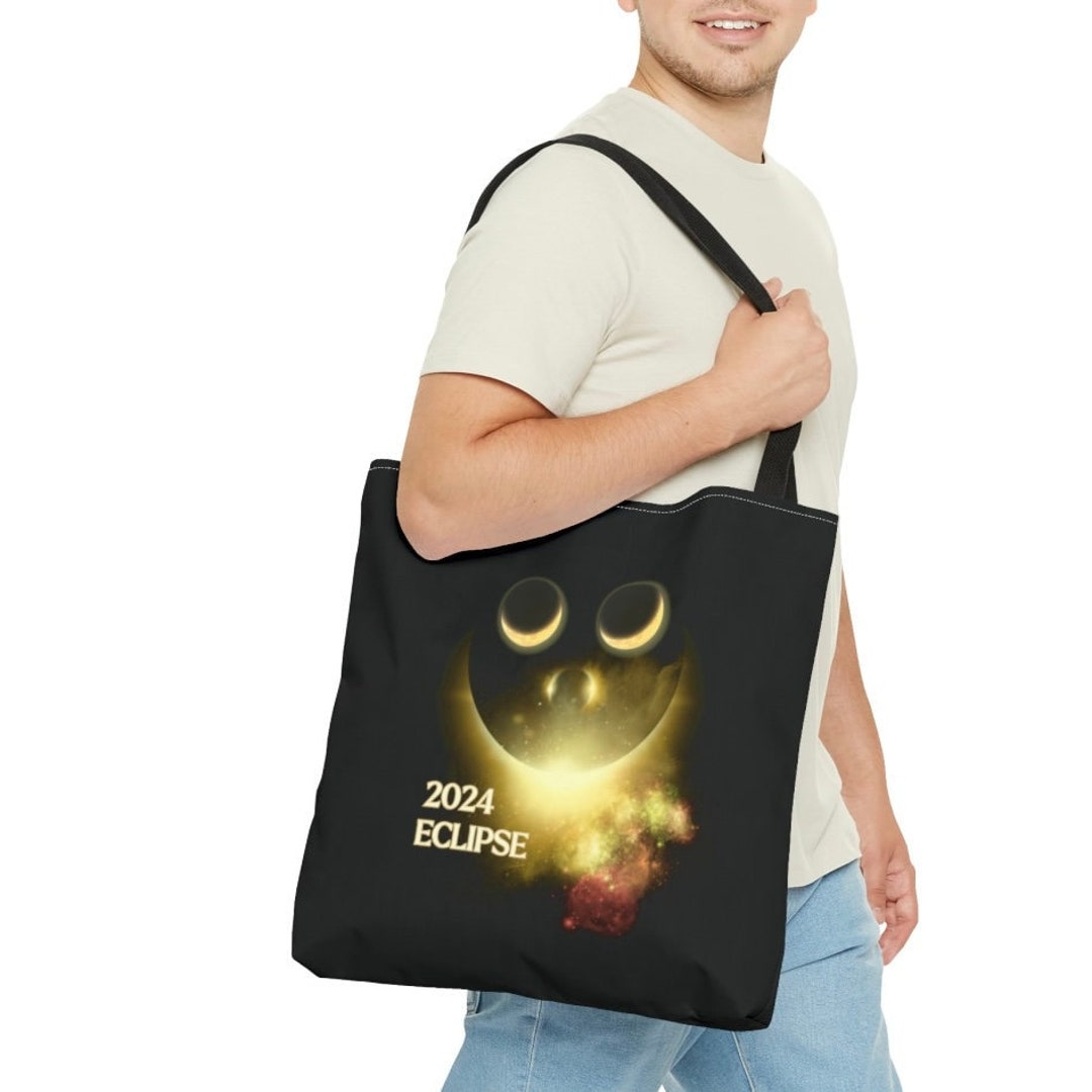 Tote Bag With Year 2024 Solar Eclipse for Eclipse Viewer. Cute 2024 ...