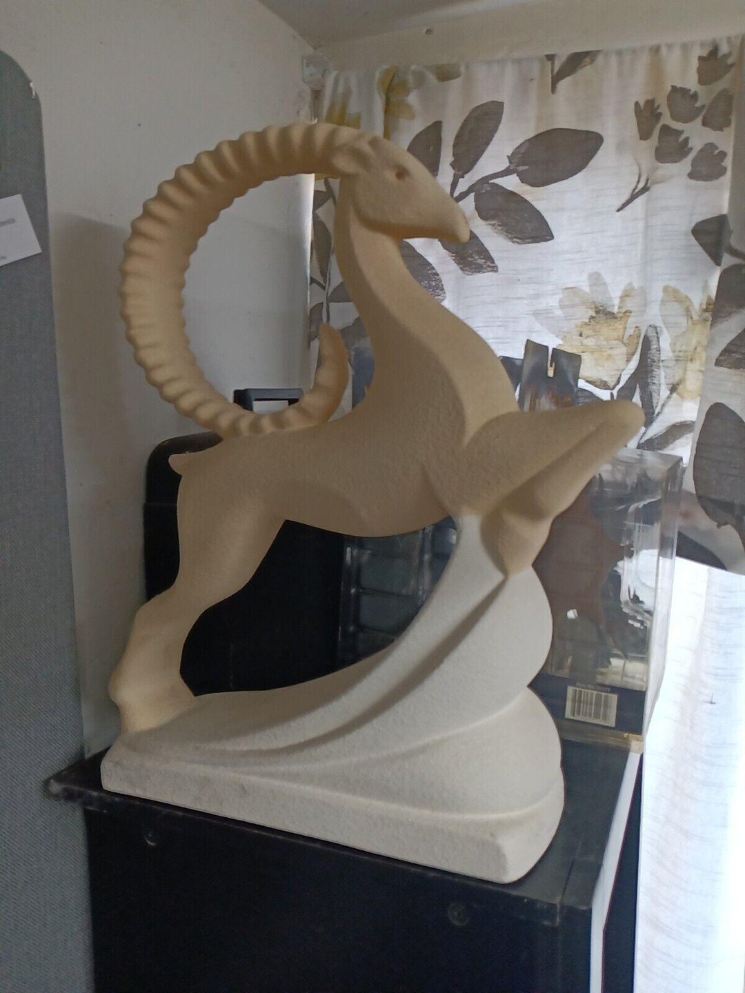 Royal Haeger Pottery Leaping Gazelle Ibex Antelope Art Deco Statue ...