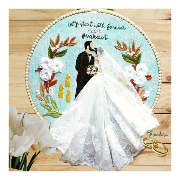 Wedding Embroidery Hoop - Etsy
