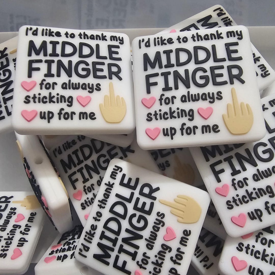 I'd Like to Thank My Middle Finger - 2 Pieces - Etsy