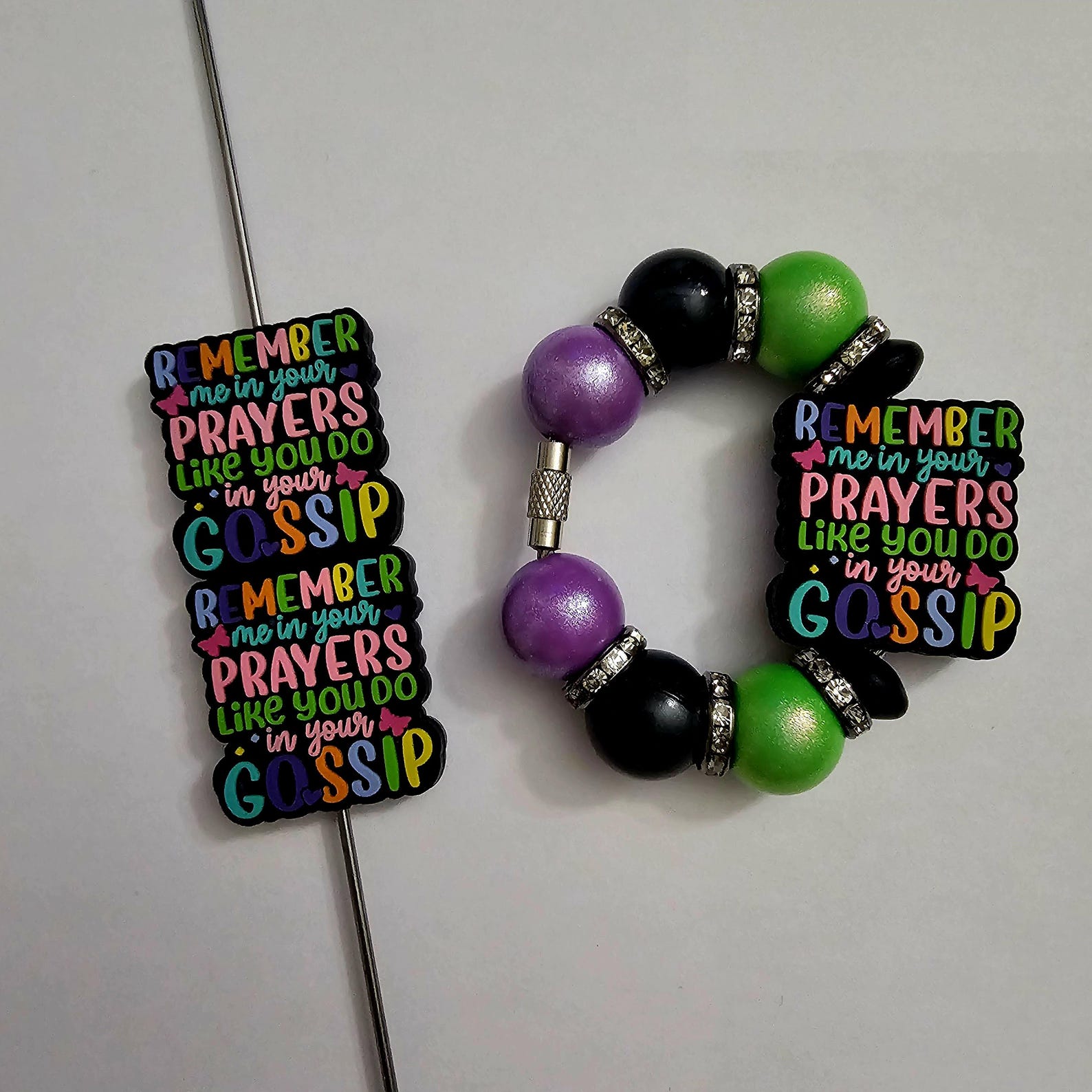 Remember Me in Your Prayers Like You Do in Your Gossip Focal Bead - 2 ...