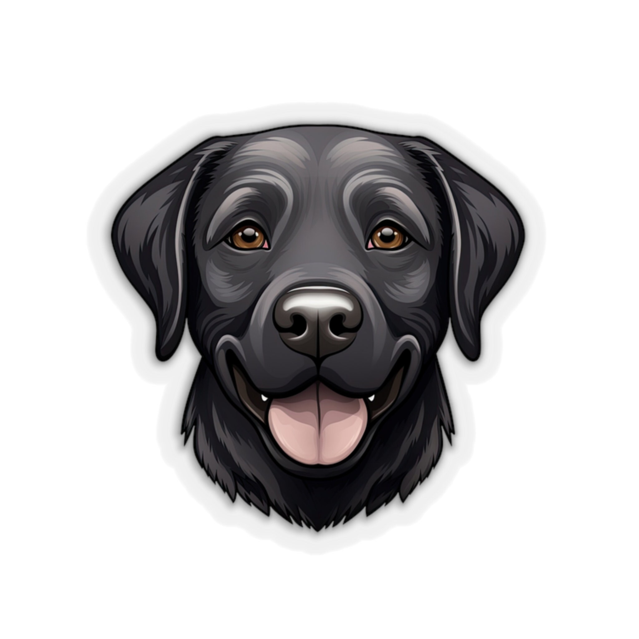 Black Lab, Black Labrador Retriever Sticker - Etsy