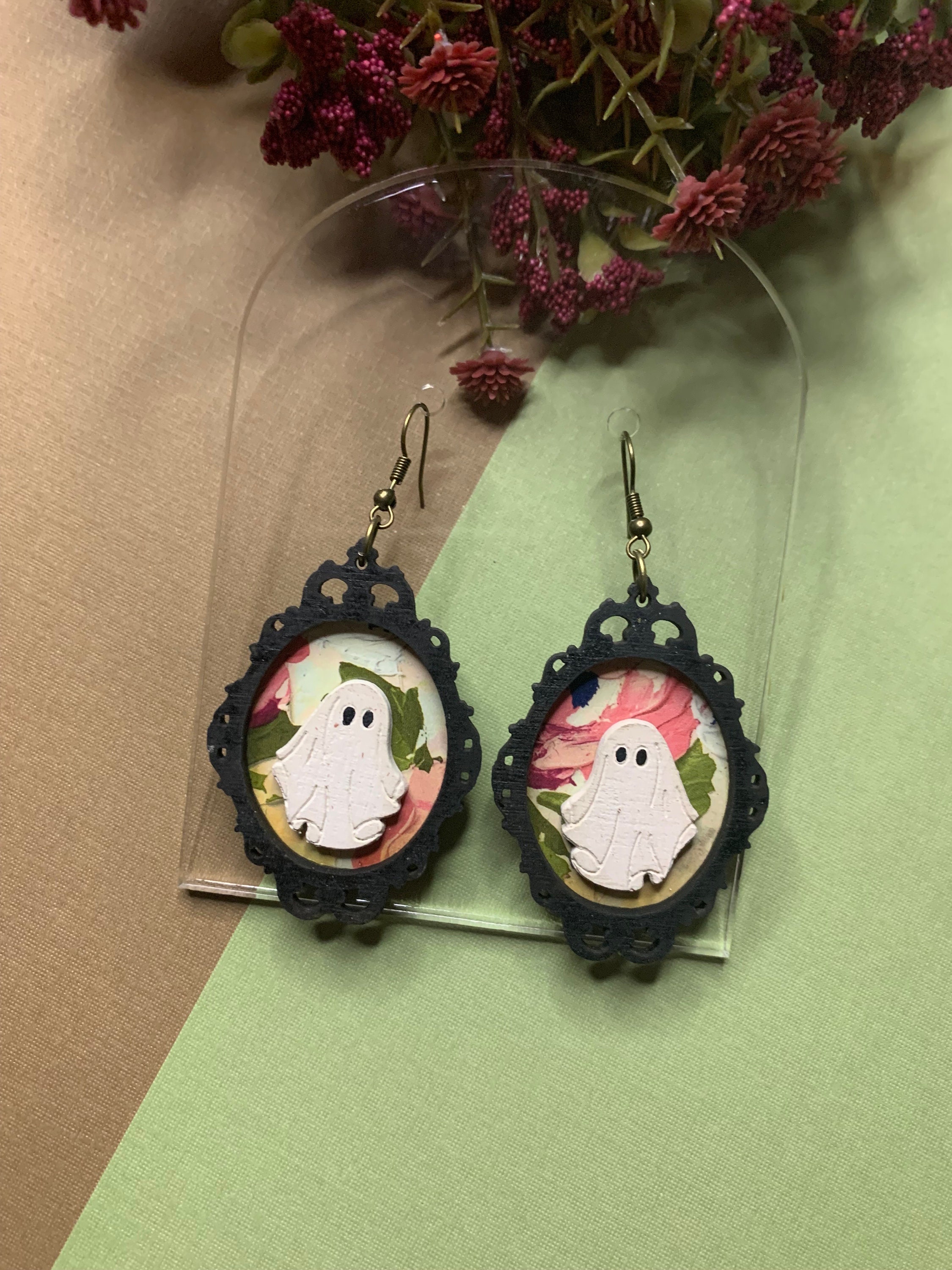 DIGITAL Earring File SVG & DXF Glowforge Earring File Dangle Ghost in ...