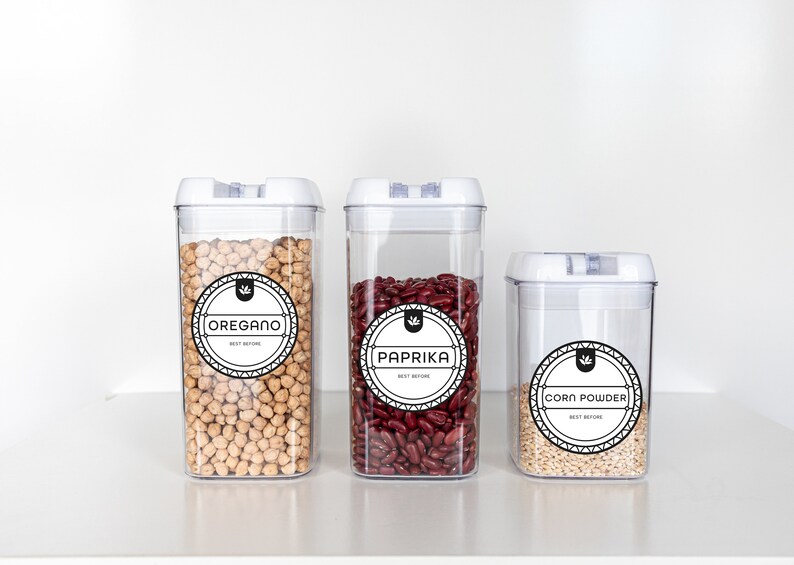 Spice Label SVG Boho Style, Pantry Label Template, Downloadable DIY ...