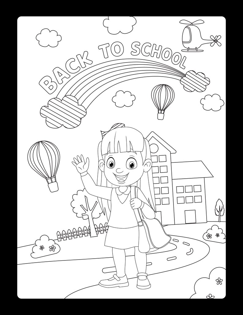 Back to School Coloring Pages, School Printable, Kids Coloring Pages ...