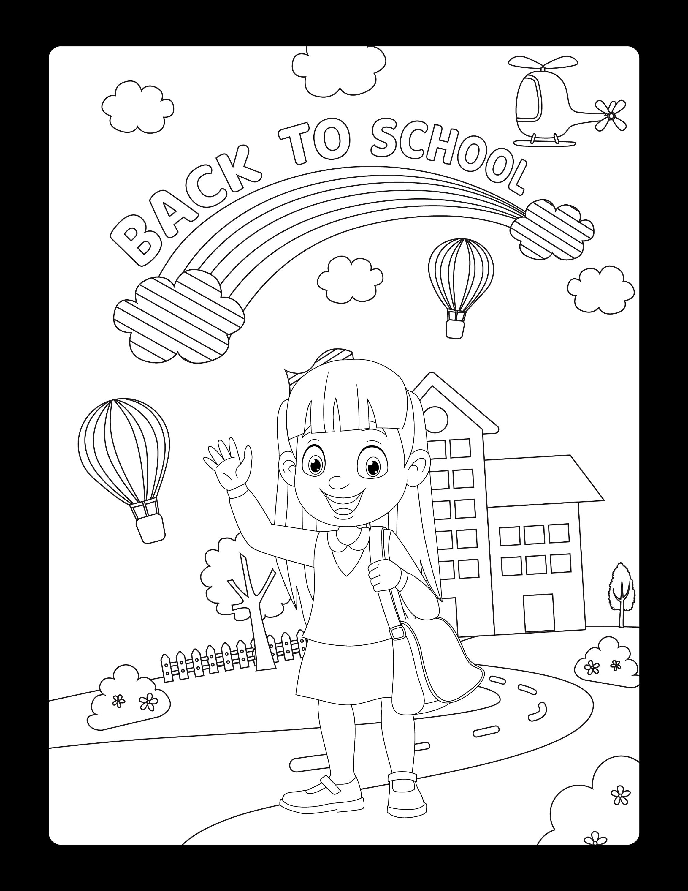 Back to School Coloring Pages, School Printable, Kids Coloring Pages ...