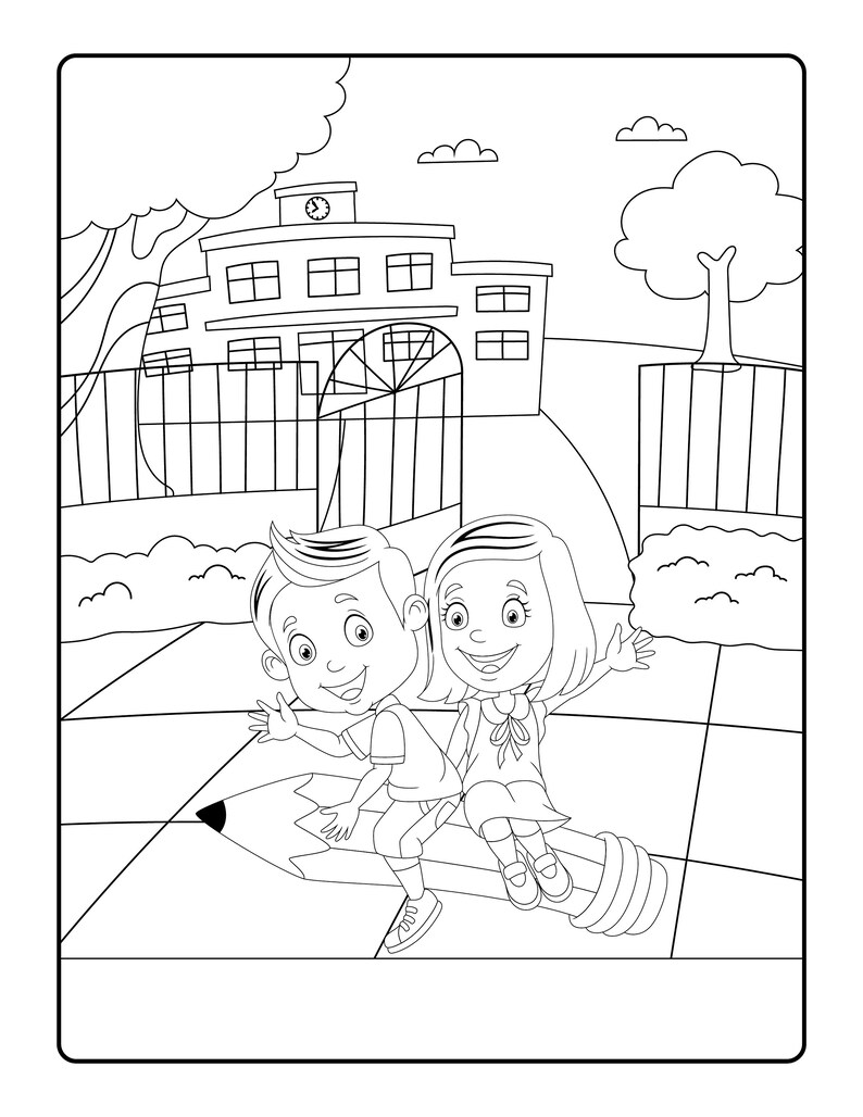 Back to School Coloring Pages, School Printable, Kids Coloring Pages ...