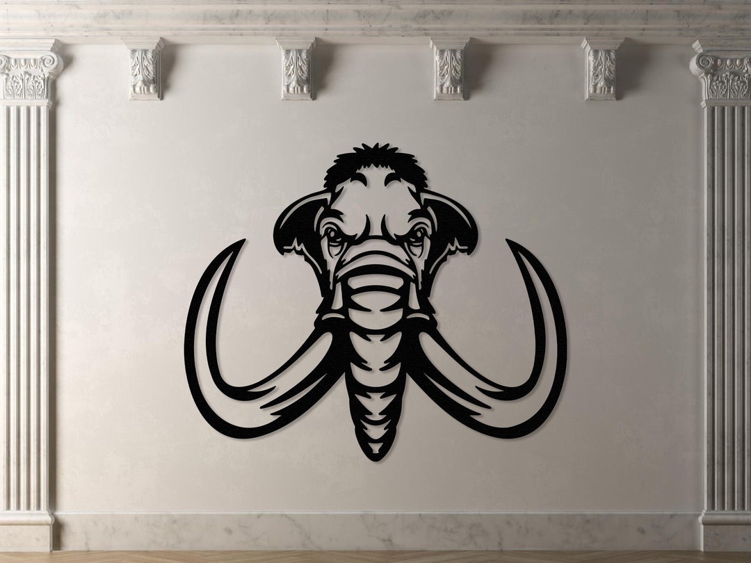 MAMMOTH Wall Decor, Wild Animals, Metal Wall Art, Wild Mammoth, Ancient ...