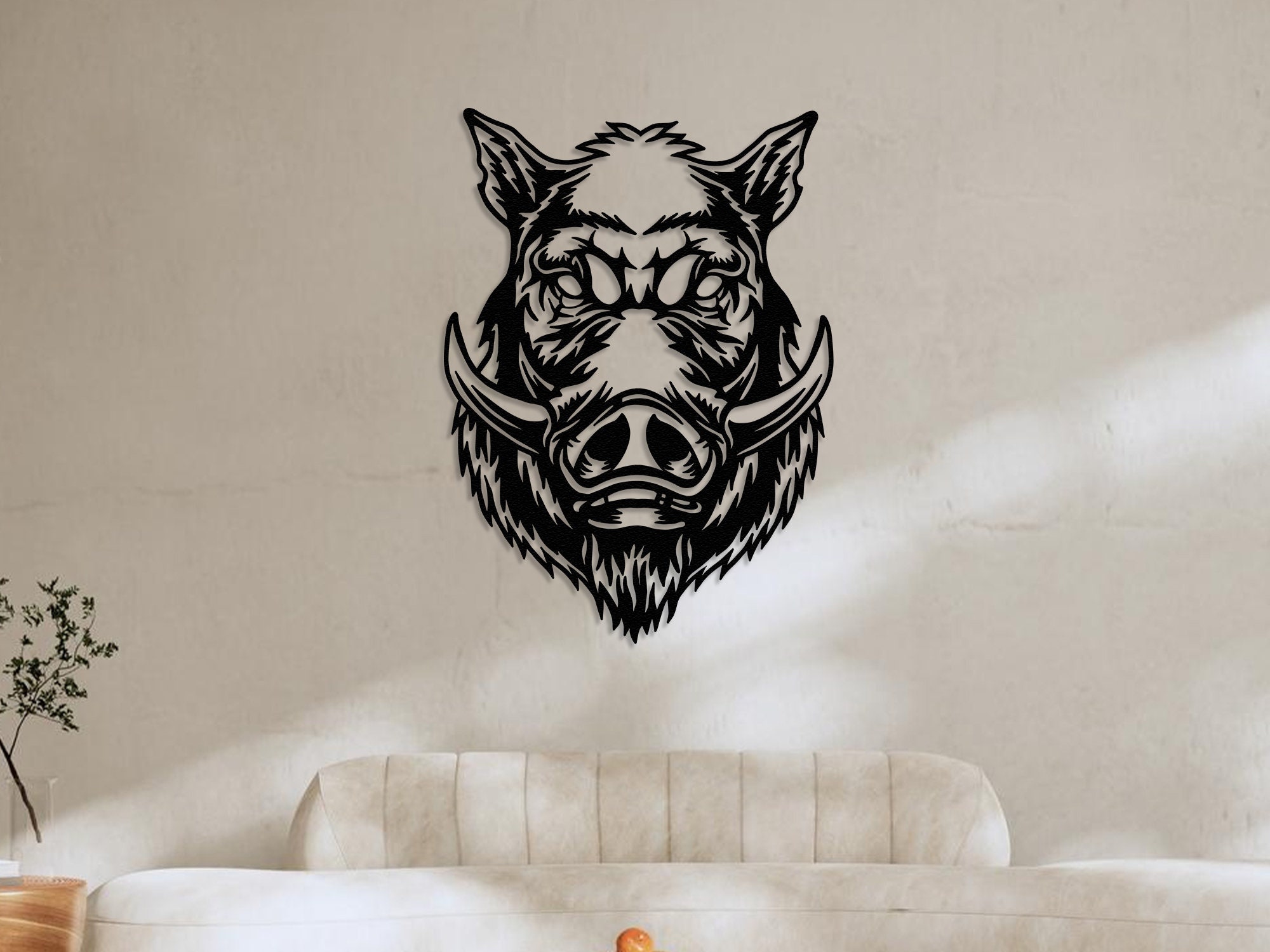 WILD BOAR Wall Decor, Wild Animal Metal Wall Art, Wild Pig, Livingroom ...
