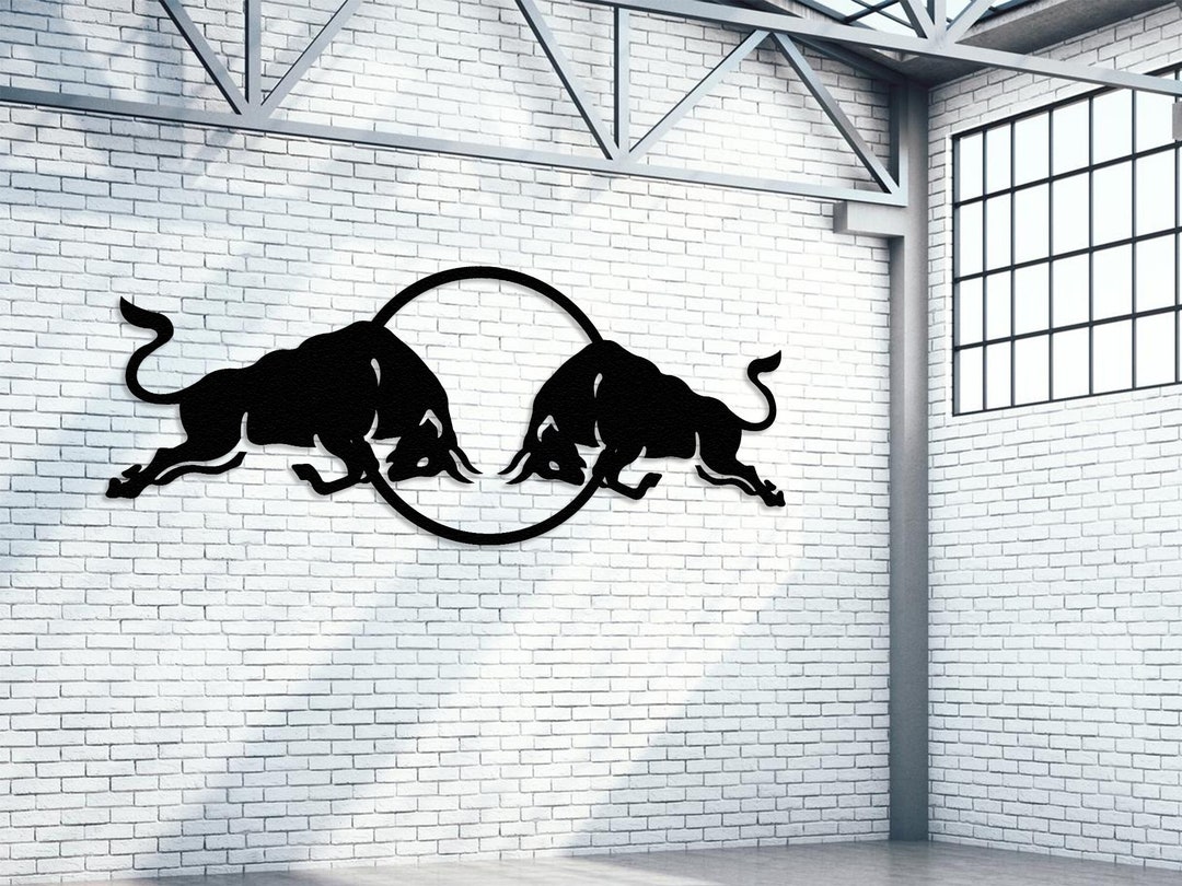 TWIN BULL METAL Wall Art, Modern Wall Decor, Game Room Decor, Buffalo ...