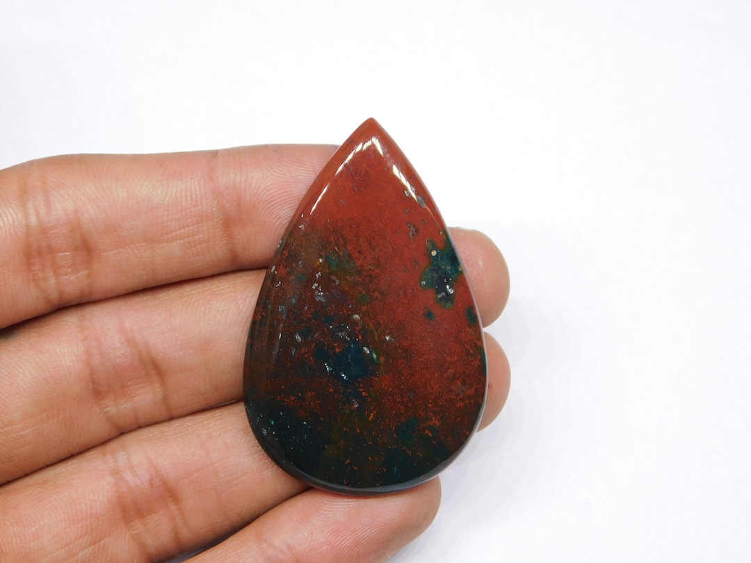 Amazing Blood Stone With Moss Agate Handmade Green Moss Agate Loose ...