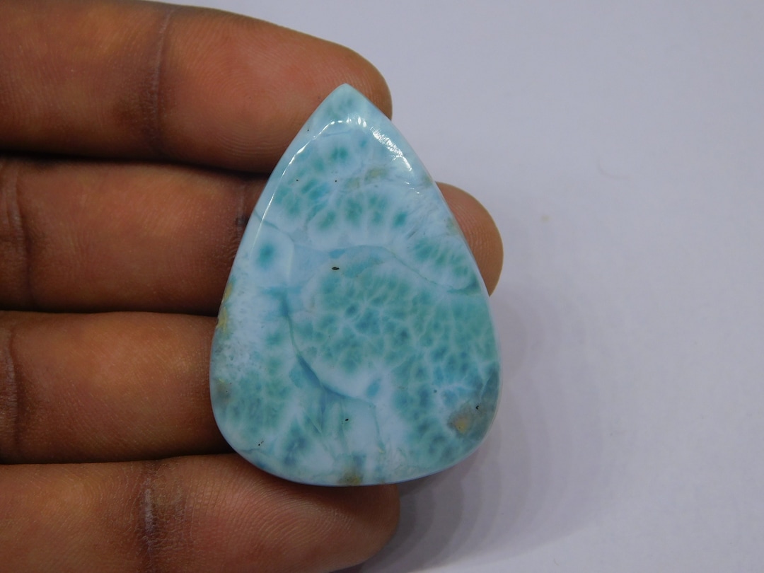Natural Larimar Gemstone,semi Precious Loose Stone,larimar Handmade ...