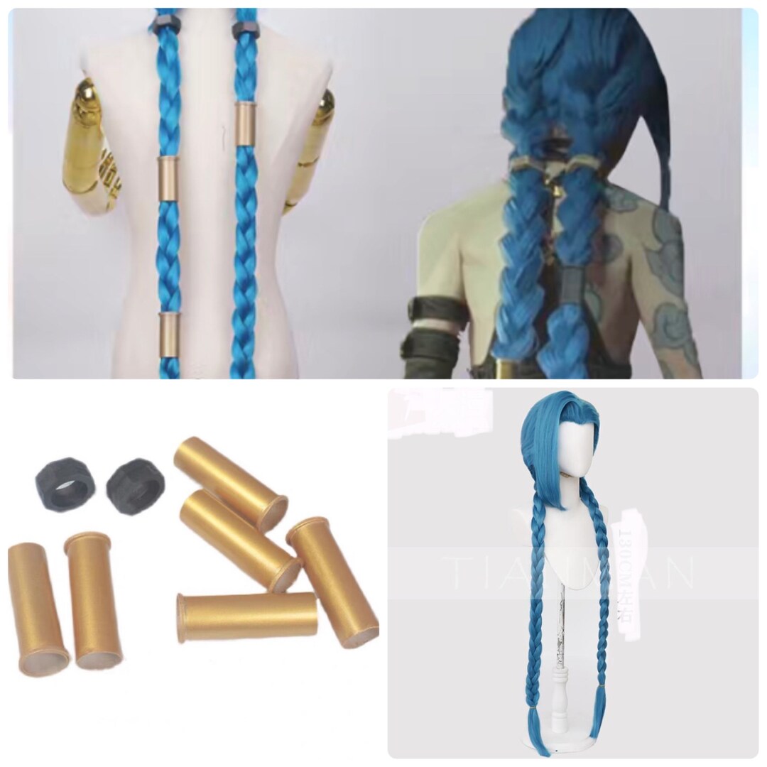Jinx Wig , Headpiece Cosplay , Costume - Etsy