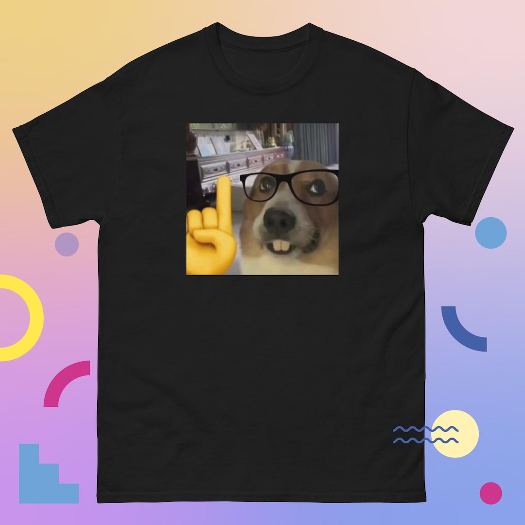 Nerd Dog Meme Shirt, Dog Owner Shirt, Funny Dog Shirt, Meme Tee, Viral ...