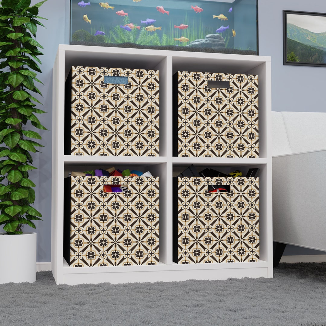 Decorative Pattern Felt Storage Box, 1 Box, Home Decor, Cubby, Storage ...