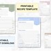 Recipie Template Printable Editable Size A4 Goodnotes - Etsy