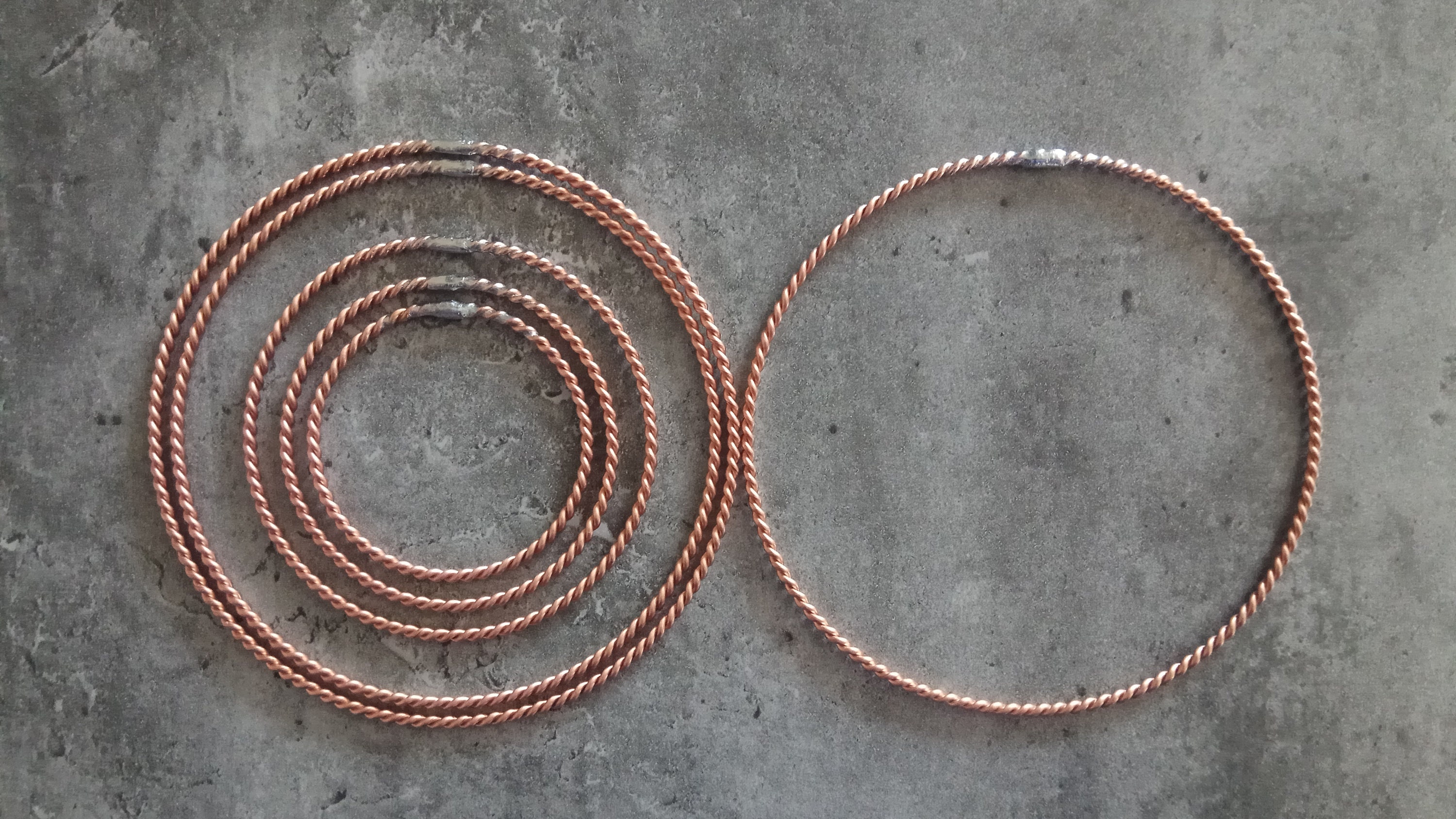 6x Different Tensor Ring Cubit Set 10-14 Gauge for Energetic Well-being ...