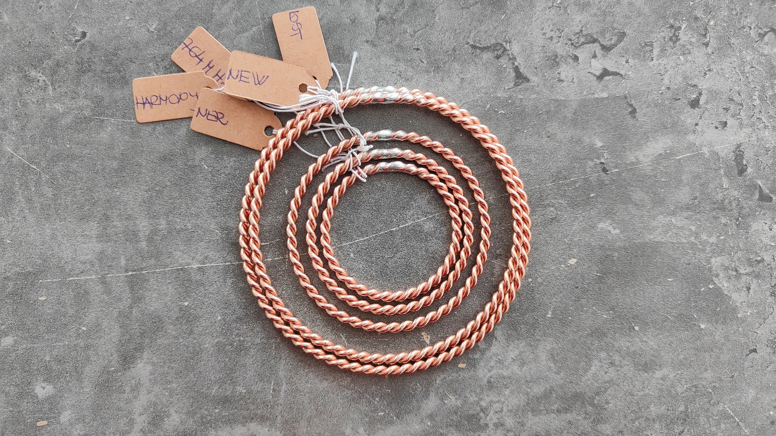 6x Different Tensor Ring Cubit Set 10-14 Gauge for Energetic Well-being and Aura Strength and ...