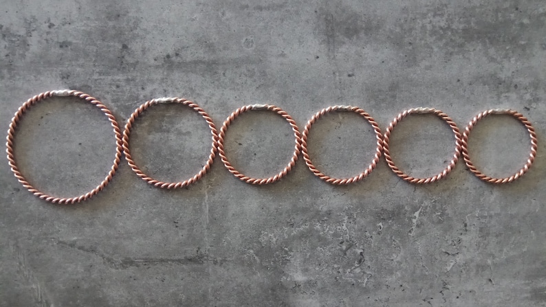 6x Different Tensor Ring Pendant Set 1/4 Cubit 7-14 Gauge for Energetic ...