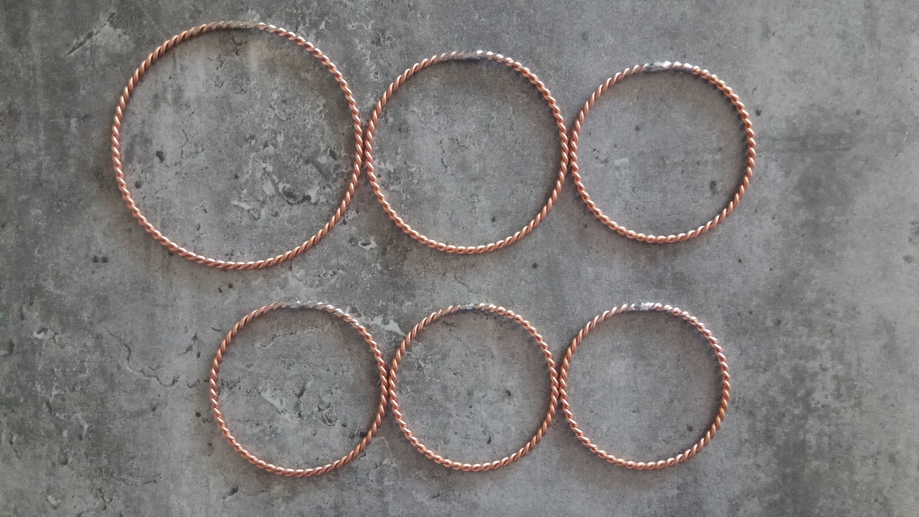 6x Different Tensor Ring Pendant Set 1/4 Cubit 6-14 Gauge for Energetic ...