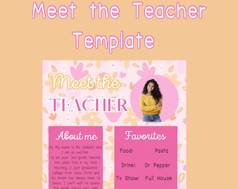 Boho Rainbow Meet the Teacher Template Editable Back to - Etsy