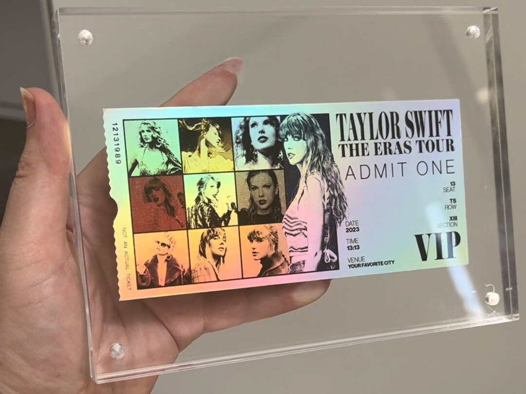 Tour Ticket Acrylic Transparent Picture Frame Display Modern 18x13 ...