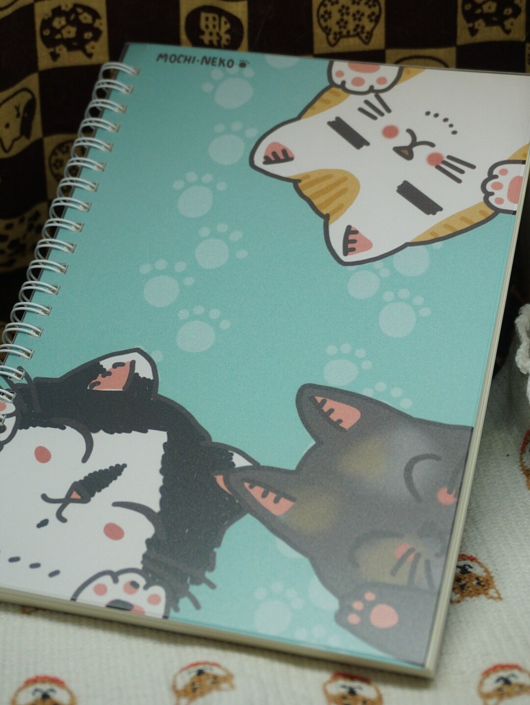 Notebook Blanck Page Mochi Neko Trio - Etsy