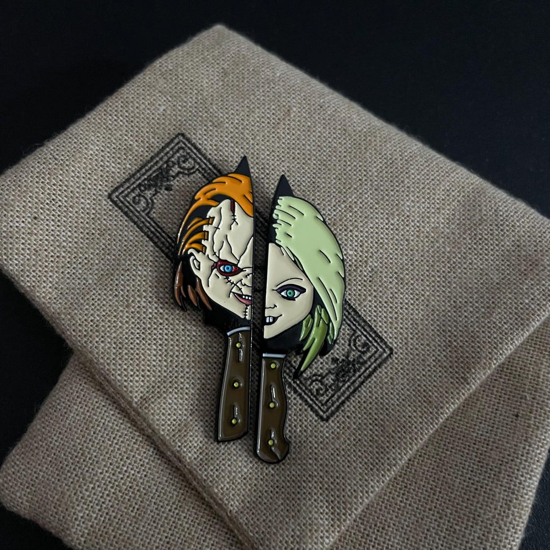 Horror Chucky Tiffany Enamel Pin Badge Funny Pins and Pinback Buttons ...