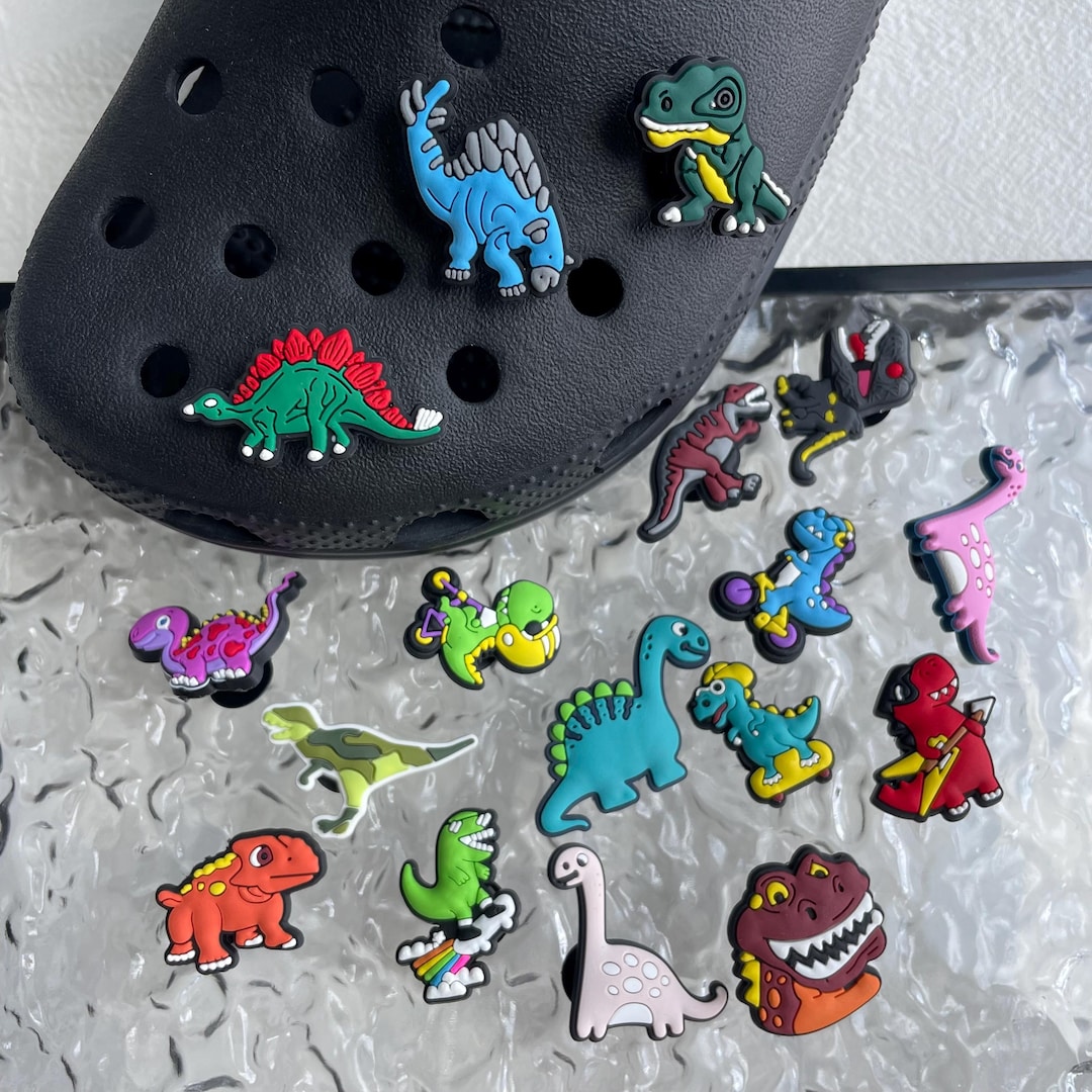 Dinosaur Croc Charms Set 17 Cute & Fun Dinosaur Charms for Customizing ...