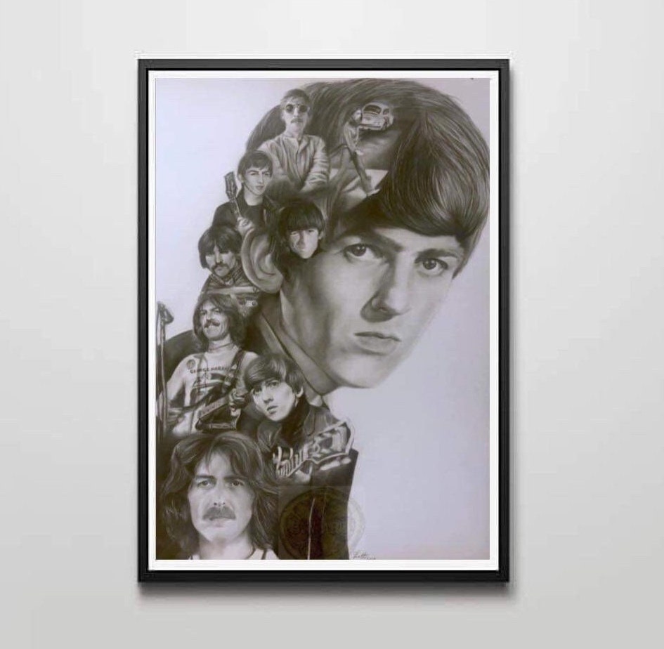 George Harrison Heads Poster Print - Etsy