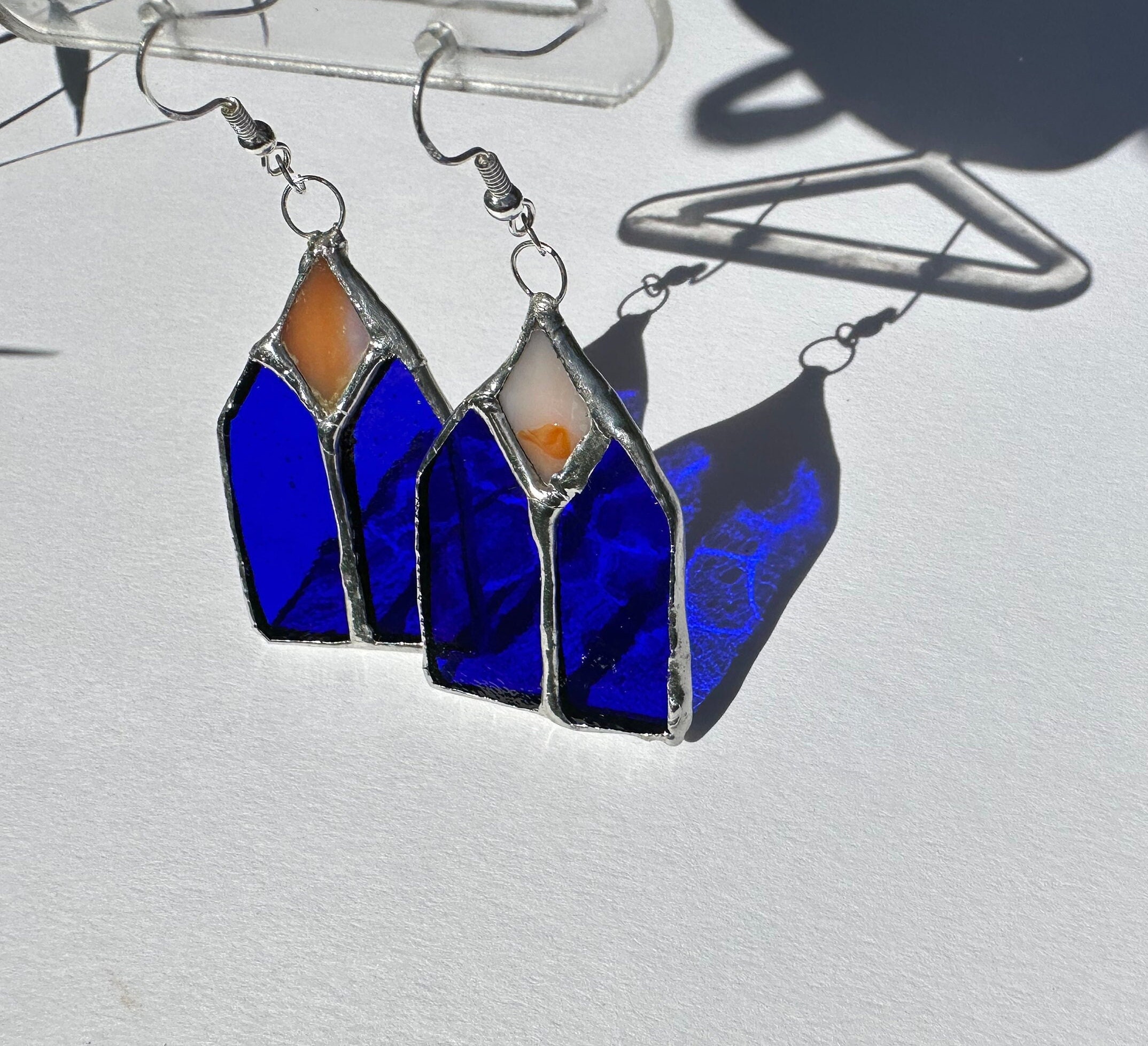 Gothic Window Stained Glass Earrings - Etsy