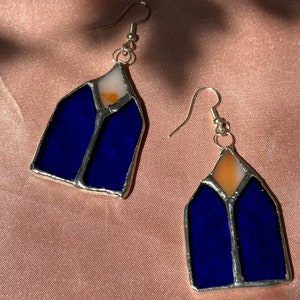 Gothic Window Stained Glass Earrings - Etsy