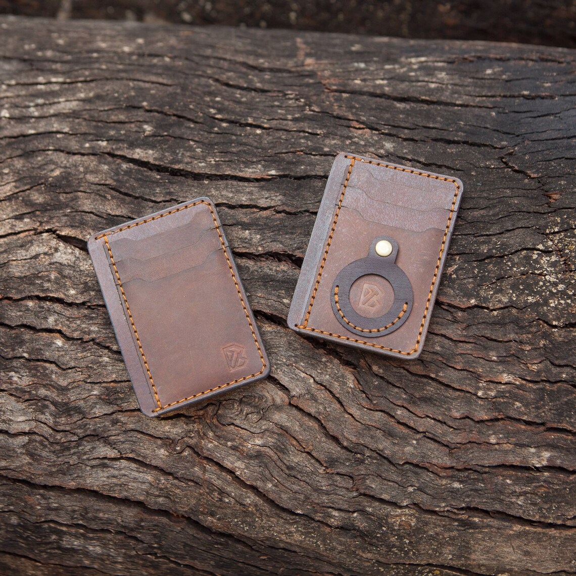 Baucha | Timeless AirTag Card Holder | Handcrafted Original Top Grain ...
