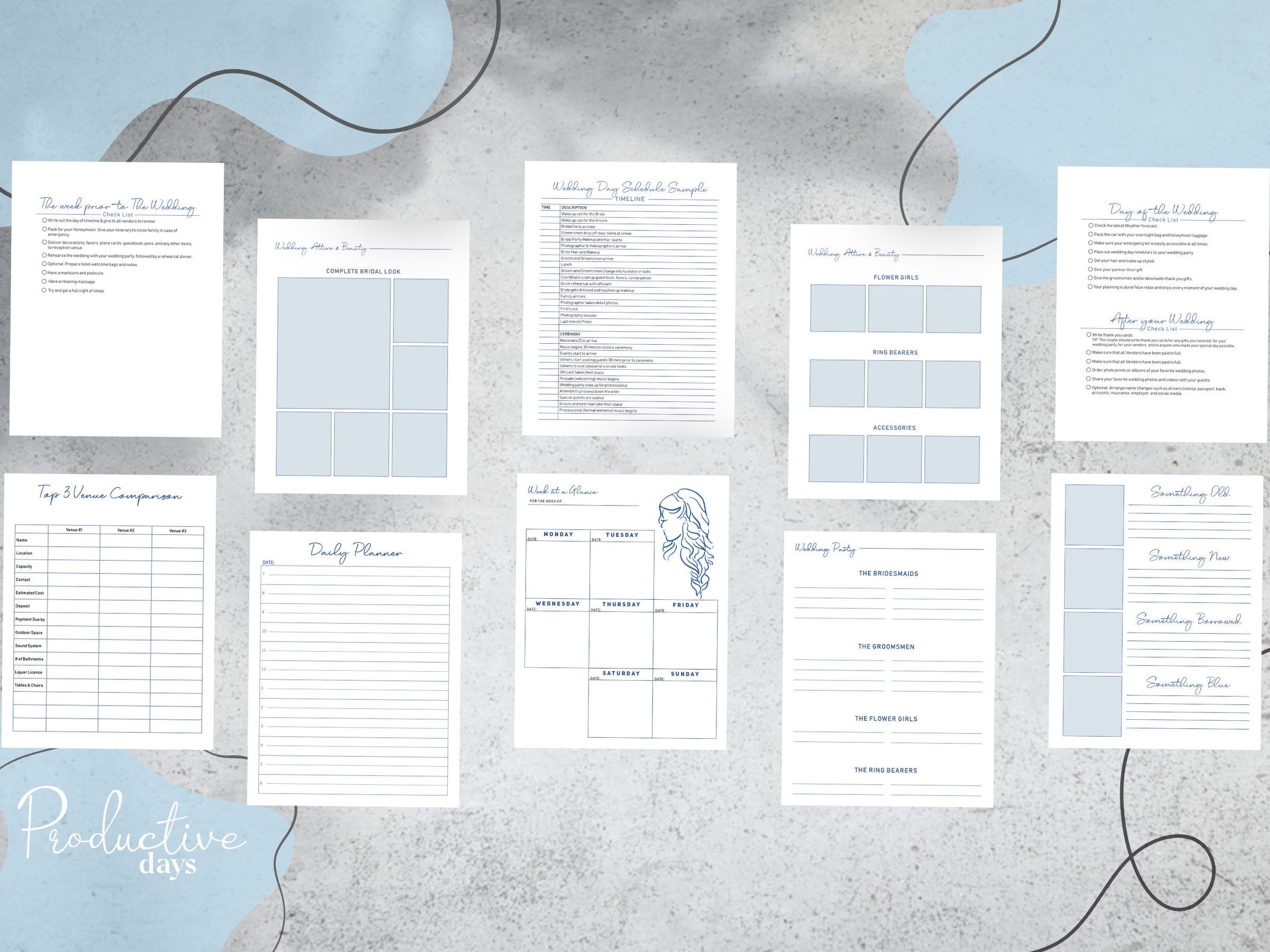 Wedding Planning Kit All in One Planner for Tablet With Wedding Mood ...