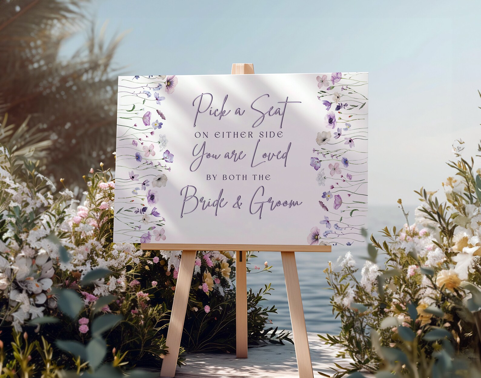 Wedding Welcome Signage for Ceremony, Pick a Seat Not a Side Sign ...