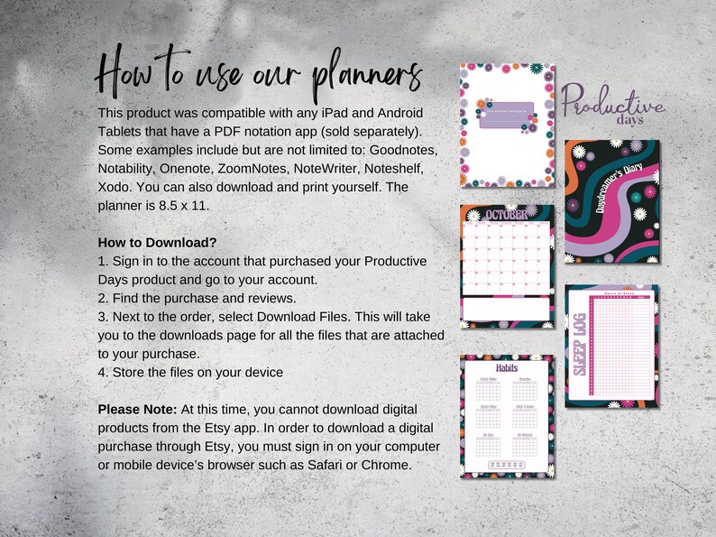 Daisy Undated Bullet Journal & Digital Planner Groovy Digital - Etsy