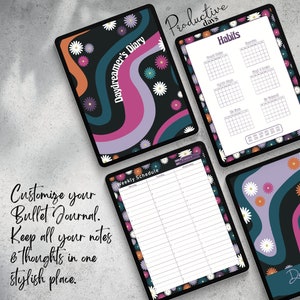 Daisy Undated Bullet Journal & Digital Planner Groovy Digital - Etsy