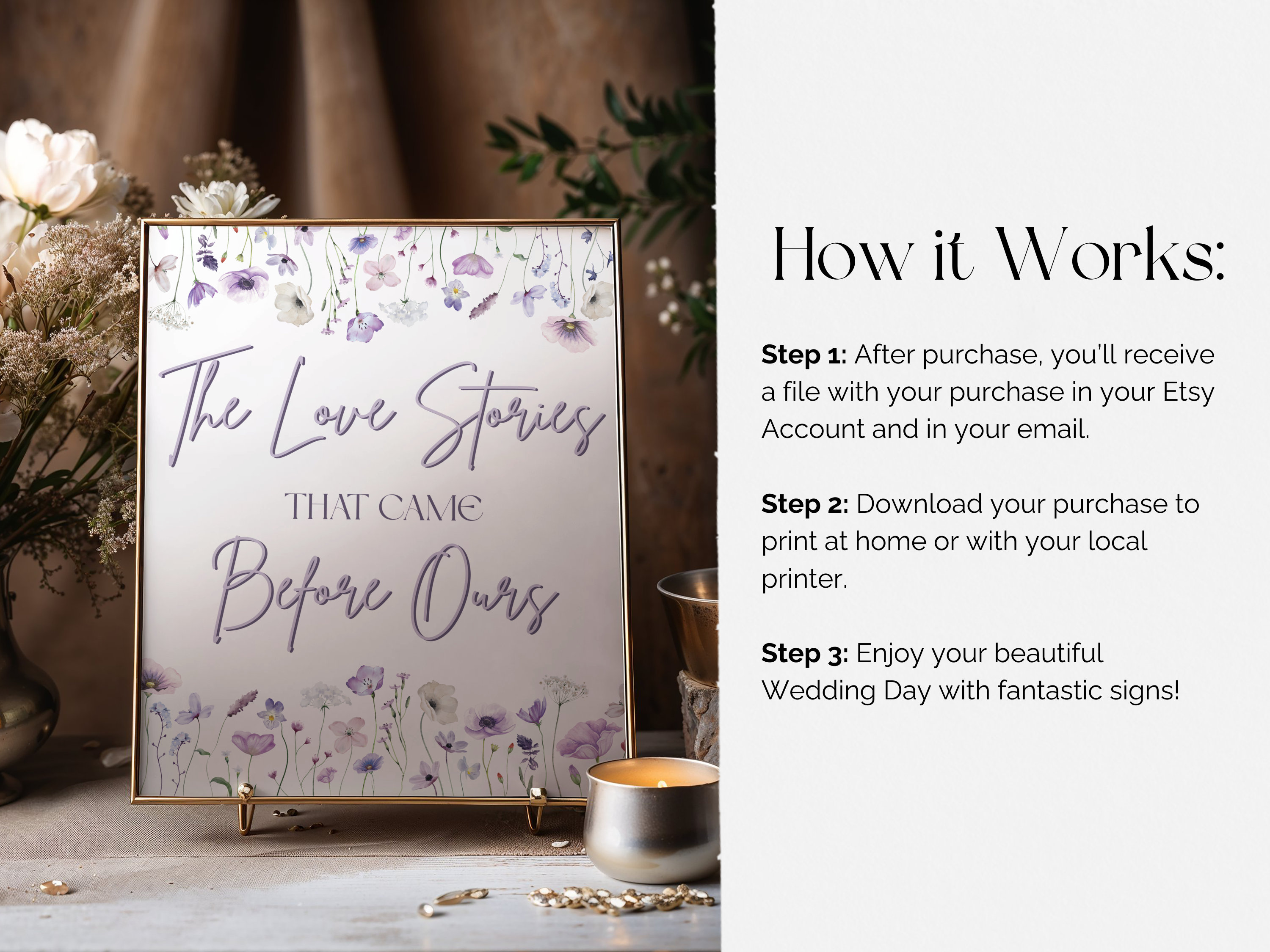 The Love Stories Before Ours Sign, Generations of Love Sign Wedding ...