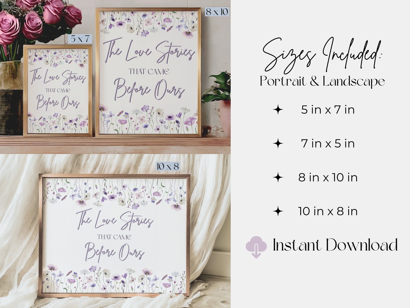 The Love Stories Before Ours Sign, Generations of Love Sign Wedding ...