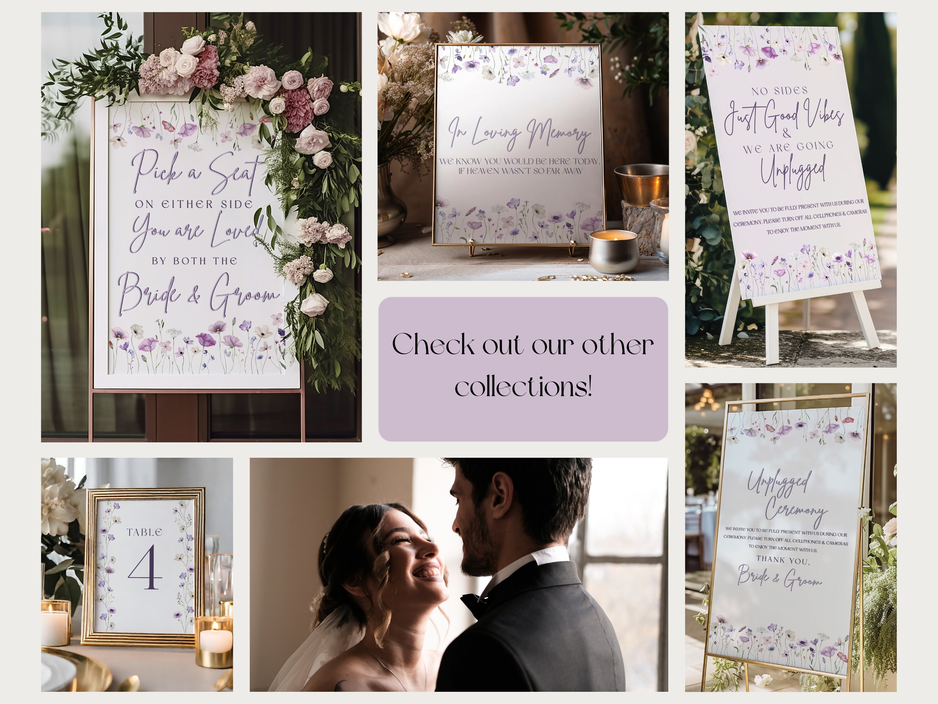 In Loving Memory Wedding Reception Signs With for Memorial Table, Honor ...