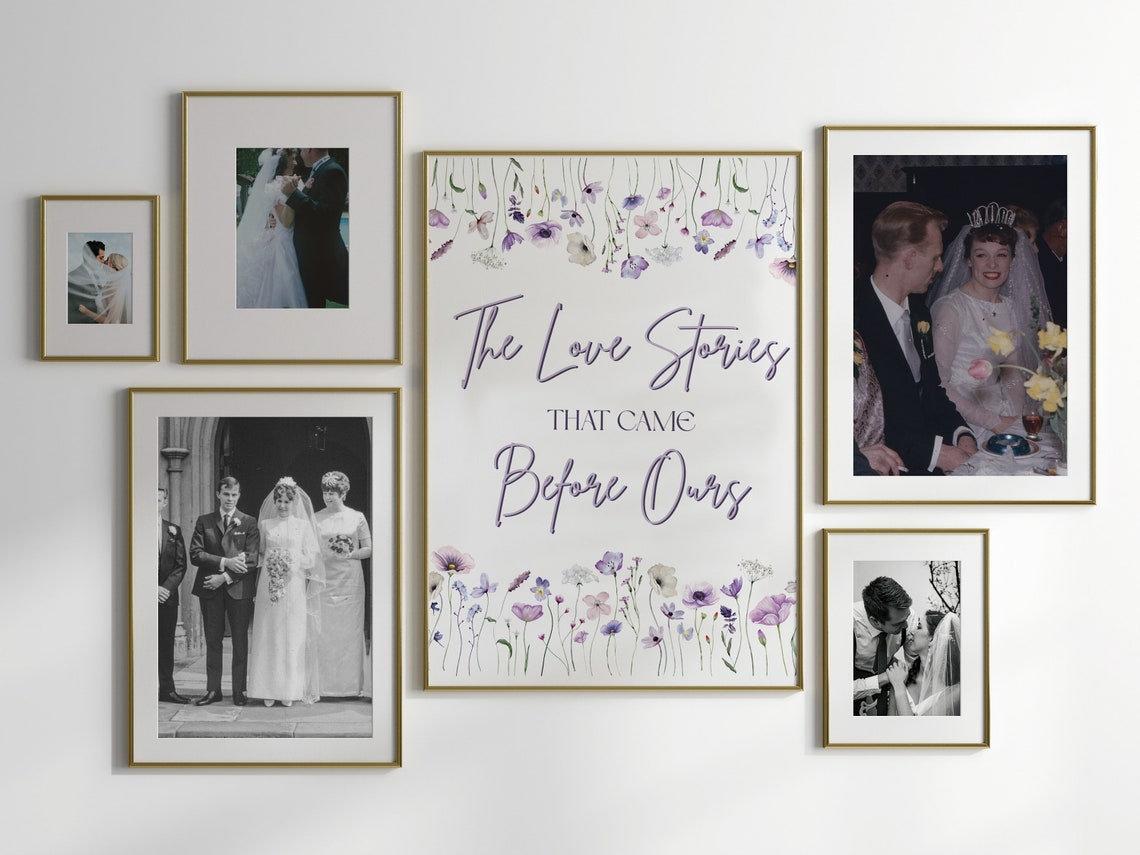 The Love Stories Before Ours Sign, Generations of Love Sign Wedding ...