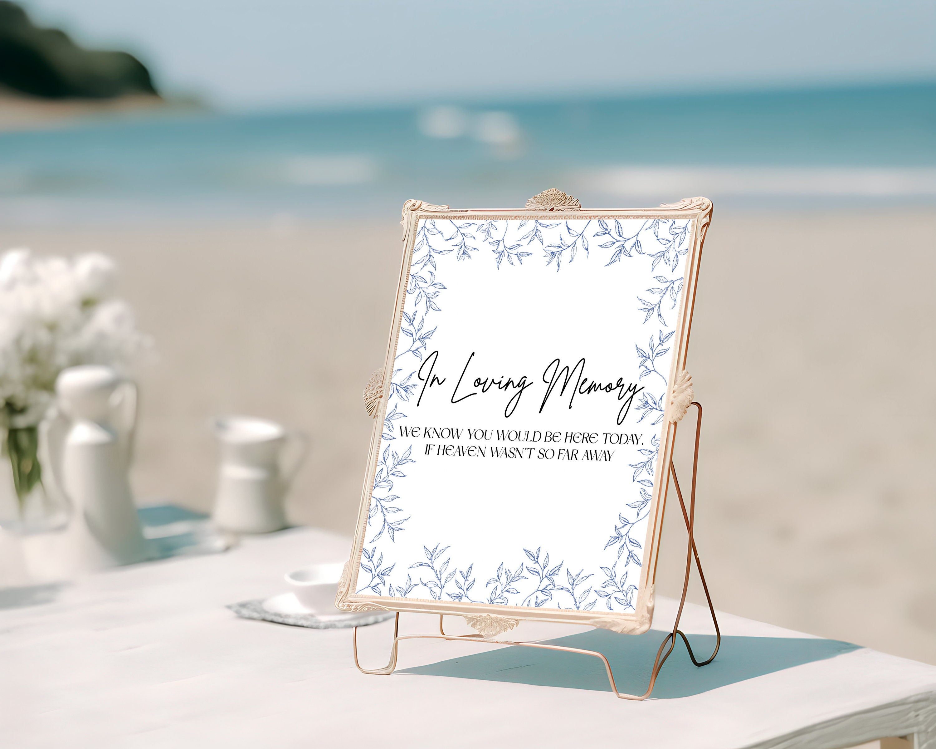 In Loving Memory Wedding Reception Signs With for Memorial Table, Honor ...